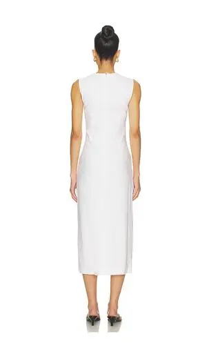 FAVORITE DAUGHTER Linen Blend Midi Dress - White