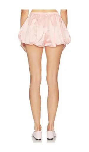 HELSA Sateen Puff Shorts - Shell Pink