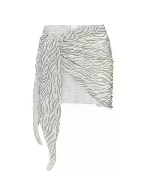 MC2 SAINT BARTH Sery Zebra-pattern Sarong - Neutrals