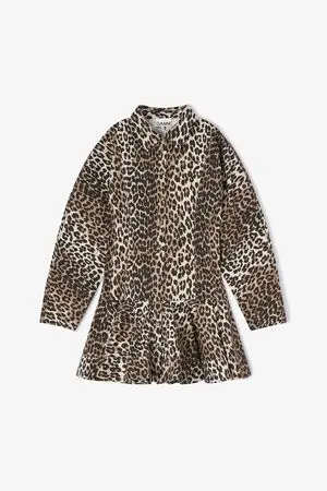 GANNI Leopard Print Shirt Dress
