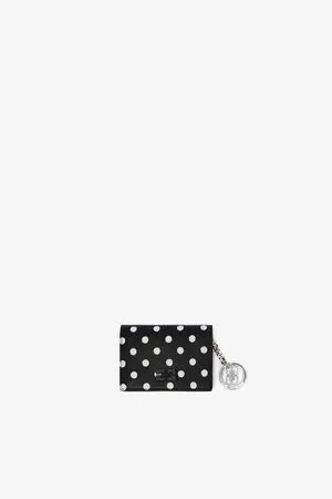 GANNI Bou Card Holder With Flap And Print - Black