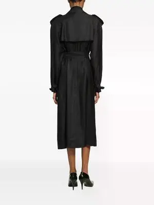 Saint Laurent Double-breasted Silk Trench Coat