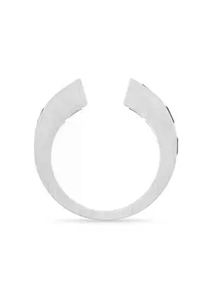 Tom Wood Sterling Square Onyx Gate Ring