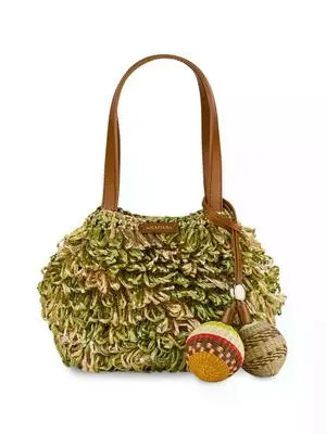 AQUAZZURA Mini Pom Pom Tote Bag