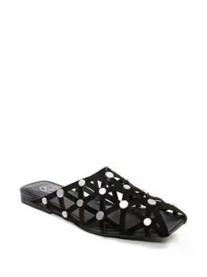 Ash Stud-embellished Cut-out Sandals - Black