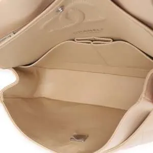 Chanel Quilted Lambskin Double Flap Bag - Beige