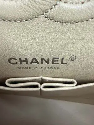 Chanel Quilted Lambskin Double Flap Bag - Beige