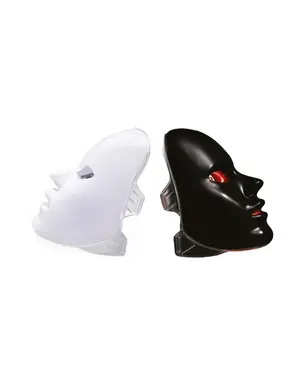 PURSONIC His And Hers Professional Glow At Home: 7-in-1 Led Light Therapy Face Mask - Black