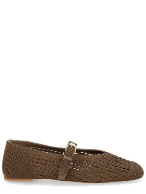 STUART WEITZMAN Ballerina "Leora Mary Gane" Brown