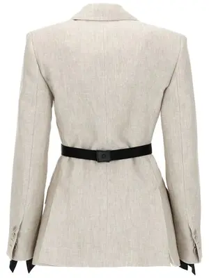 Max Mara Belted Blazer - Beige