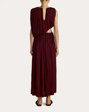 Marina Moscone Jersey Maxi Dress - Red