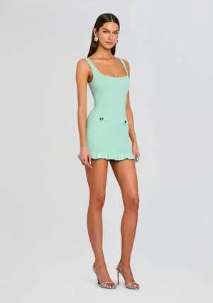 Retrofete Loulou Rib Knit Dress - Metallic Mint