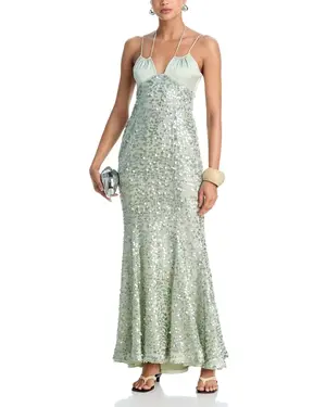 Simkhai Zarena Embellished Maxi Dress