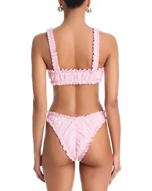 Simkhai Evander Ruched Bikini Top - Daisy Multi