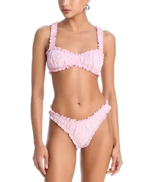 Simkhai Maelie Ruched Bikini Bottom - Daisy Multi