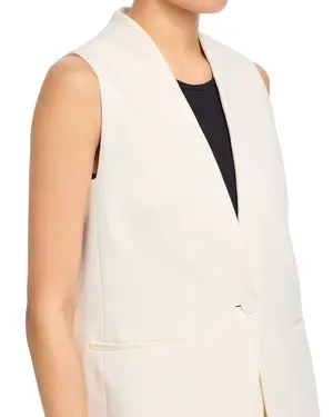 BOSS Jemmania Sleeveless Jacket - Open White