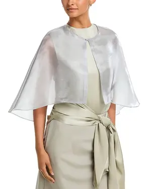CAROLYN ROWAN ACCESSORIES Hi Low Open Front Cape - Grey