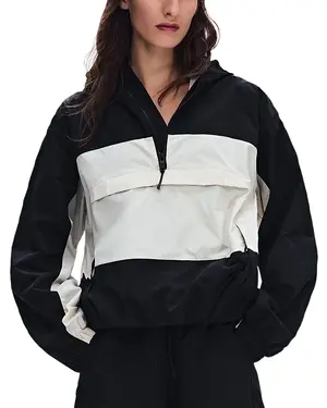On Half Zip Anorak Jacket - Black