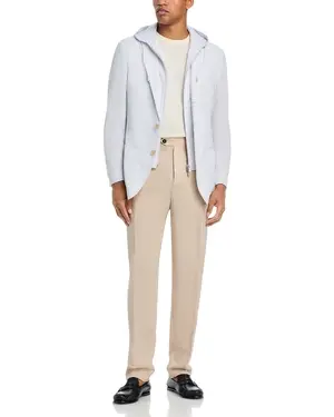 Eleventy Garment-dyed Linen Relaxed Fit Pleated Trousers - Sand