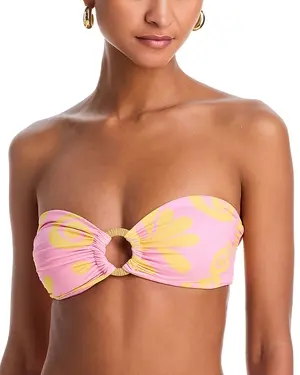 CALA DE LA CRUZ Strapless Bikini Top - Aiuolerosa