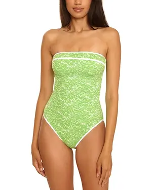 BECCA By Rebecca Virtue Water Lily One Piece Swimsuit - Green Apple