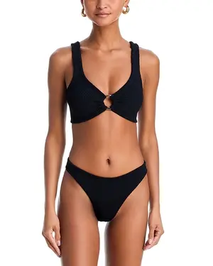 Hunza G Iris Hoops Two Piece Bikini - Black