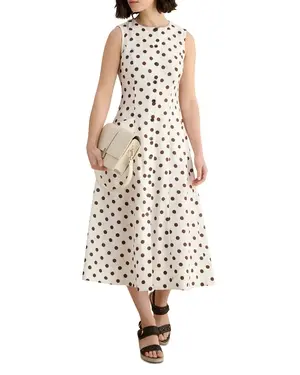 HOBBS LONDON Carmen Linen Midi Dress