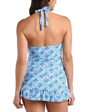 La Blanca Costa Azul Halter Tankini Top