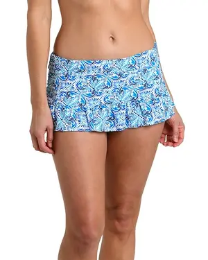 La Blanca Costa Azul Swim Skirt Bikini Bottom - Blue