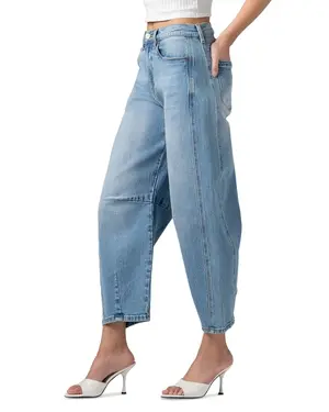 Blanknyc High Rise Barrel Ankle Jeans