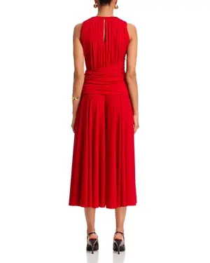 Brandon Maxwell Isadora Draped Midi Dress