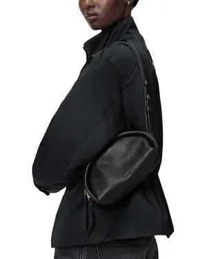 ALLSAINTS Rosalie Small Leather Crossbody Bag - Black