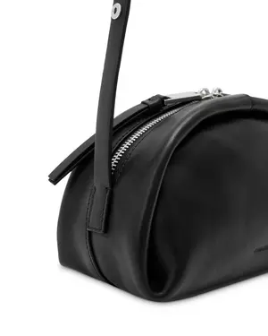 ALLSAINTS Rosalie Leather Crossbody Bag - Black/silver