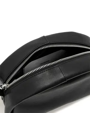 ALLSAINTS Rosalie Leather Crossbody Bag - Black/silver