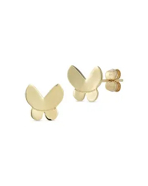 MOON & MEADOW 14k Yellow Butterfly Stud Earrings - Gold