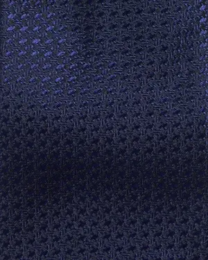 Canali Silk Houndstooth Neck Tie - Navy