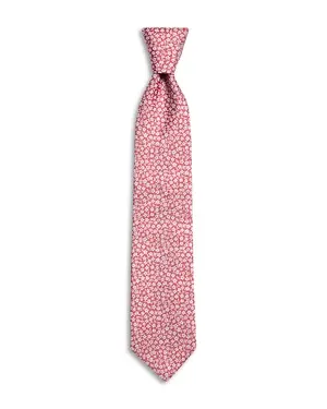Canali Classic Floral Neck Tie - Red