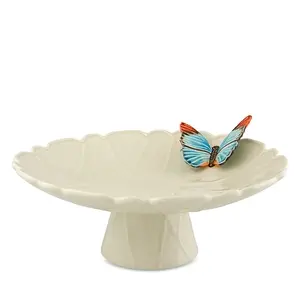 BORDALLO PINHEIRO Vista Alegre Cloudy Butterflies Claudia Schiffer Cake Plate 15 - Multi