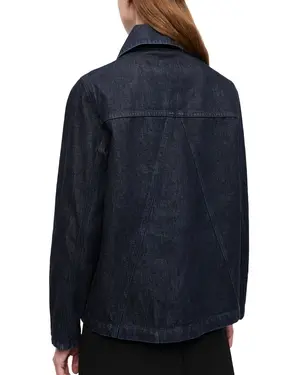 GANNI Belted Denim Jacket - Rinse