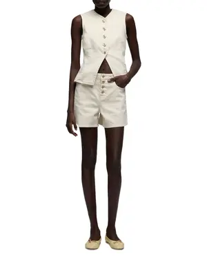 7 For All Mankind Kori Mid-rise Denim Shorts