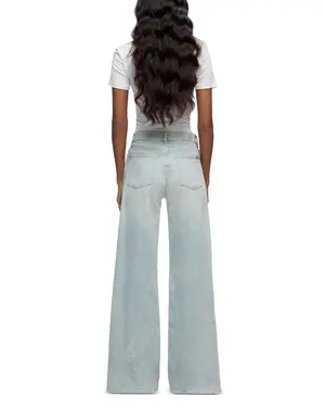 7 For All Mankind Lotta High Rise Wide Leg Jeans - Stripes