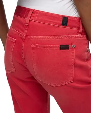 7 For All Mankind Low Rise Cigarette Jeans - Flame
