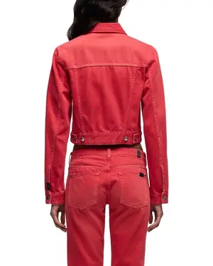 7 For All Mankind Shrunken Jean Jacket - Flame