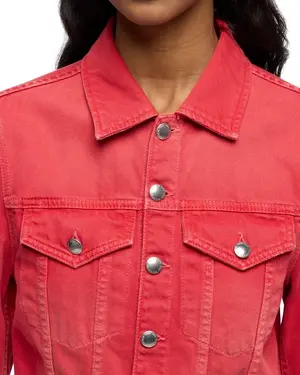 7 For All Mankind Shrunken Jean Jacket - Flame
