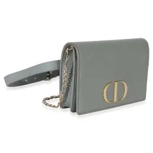 Dior Grained Calfskin 30 Montaigne 2-in-1 Pouch - Blue
