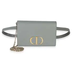 Dior Grained Calfskin 30 Montaigne 2-in-1 Pouch - Blue