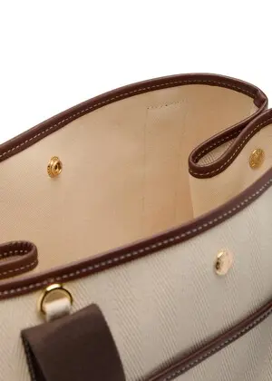 Rue De Verneuil Traversée M Pocket Canvas Tote Bag - Brown