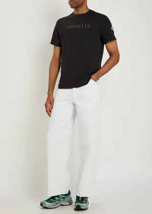 Moncler Logo Cotton T-shirt - Black