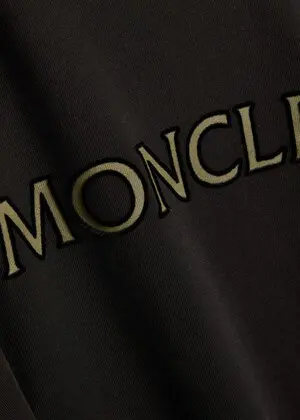 Moncler Logo Cotton T-shirt - Black