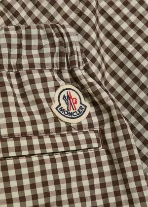 Moncler Gingham Cotton-blend Shorts - Grey